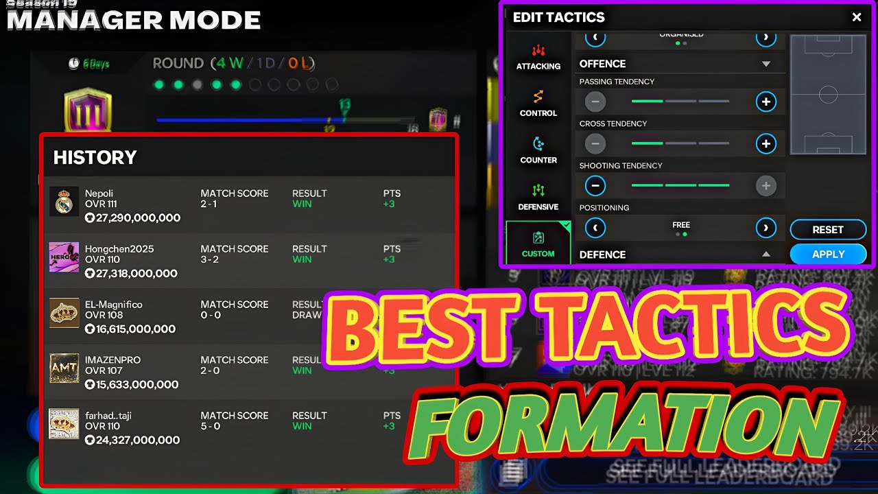 FC Mobile Manager Mode 433 Holding | Manager Mode Tactics FC Mobile ...