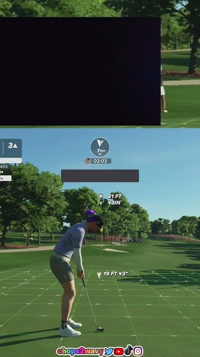 Love when my opponents get lucky af 🙃 #pga #pgatour #pga2k23 #golf #tigerwoods #chops # ...