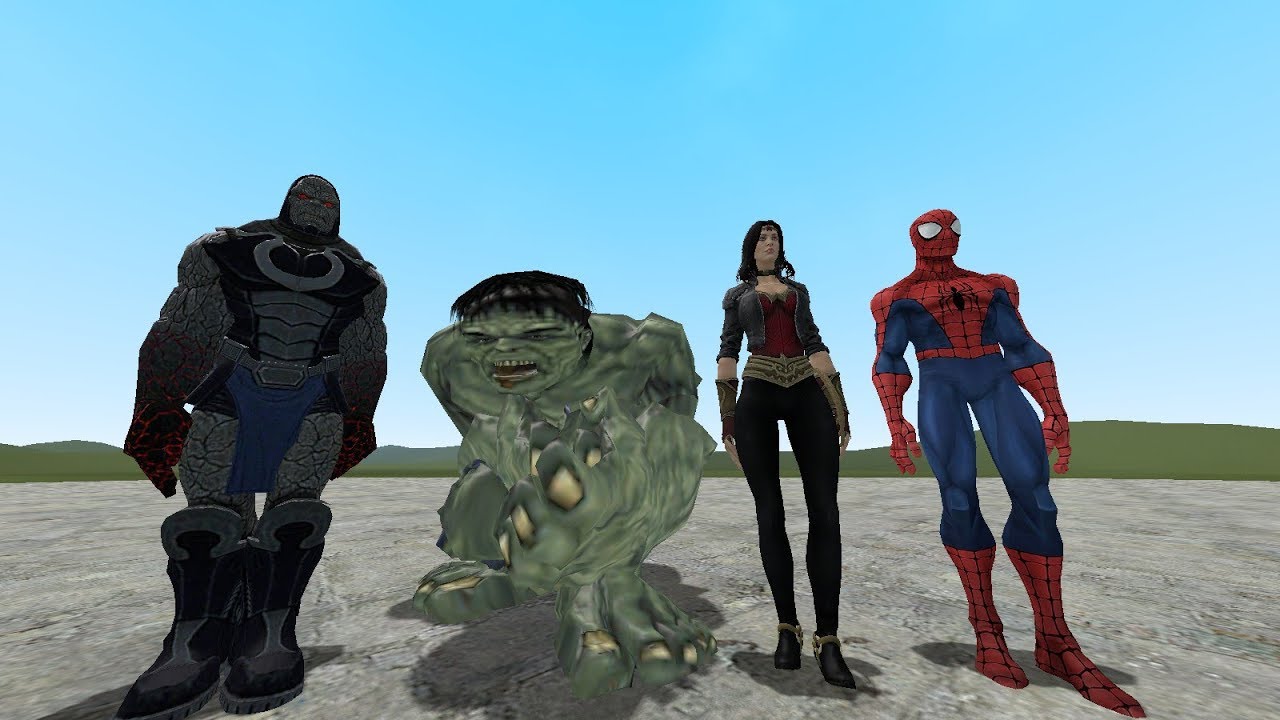 MARVEL + DC SUPERHEROES - GMOD-FIGHTS - YouTube