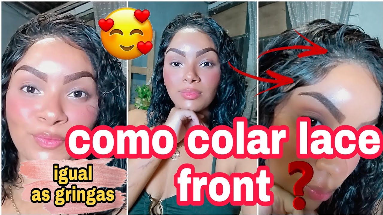 COMO APLICAR LACE FRONT" || usando a cola acrilex 🥰 - YouTube