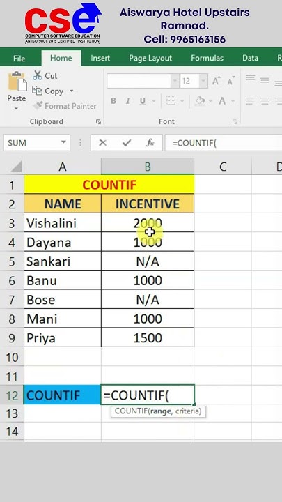 MS-Excel COUNTIF Unleashed: Excel Short for Precision in Cell Counting! 🔍📊 #shorts - YouTube