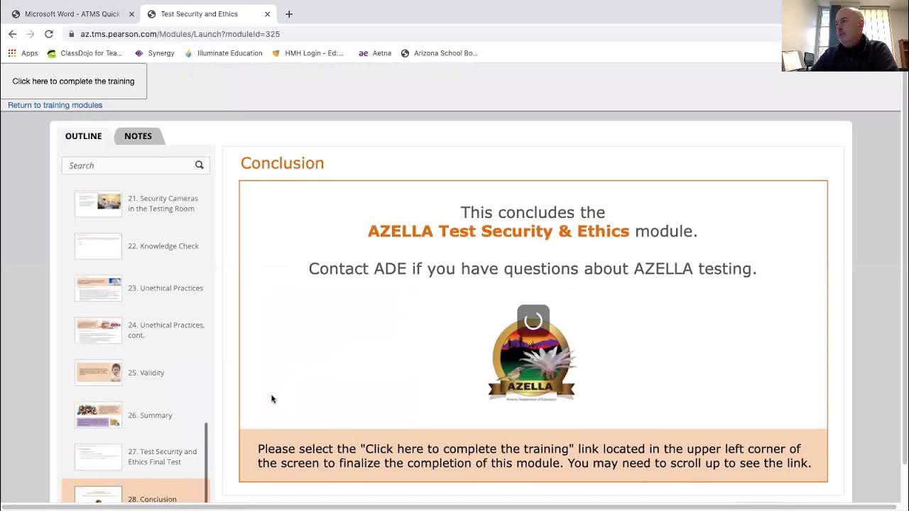 Instructions for AZELLA Training - YouTube