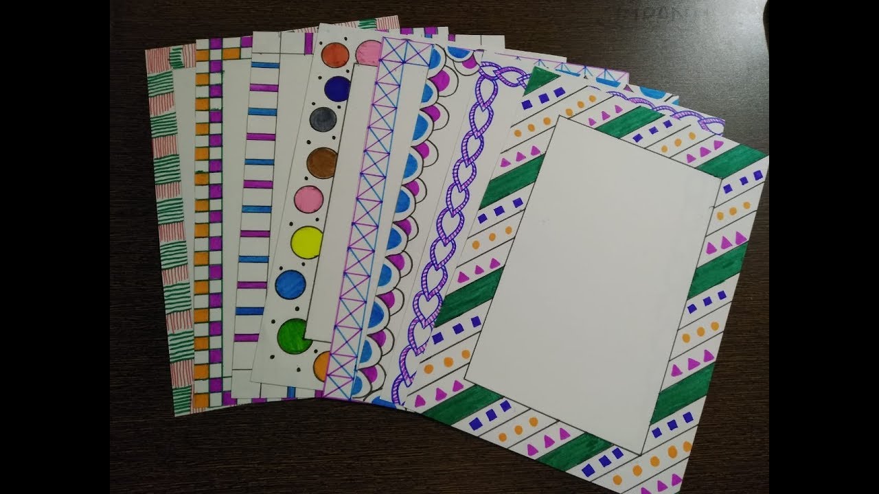very easy border design for school project easy border design easy page ...