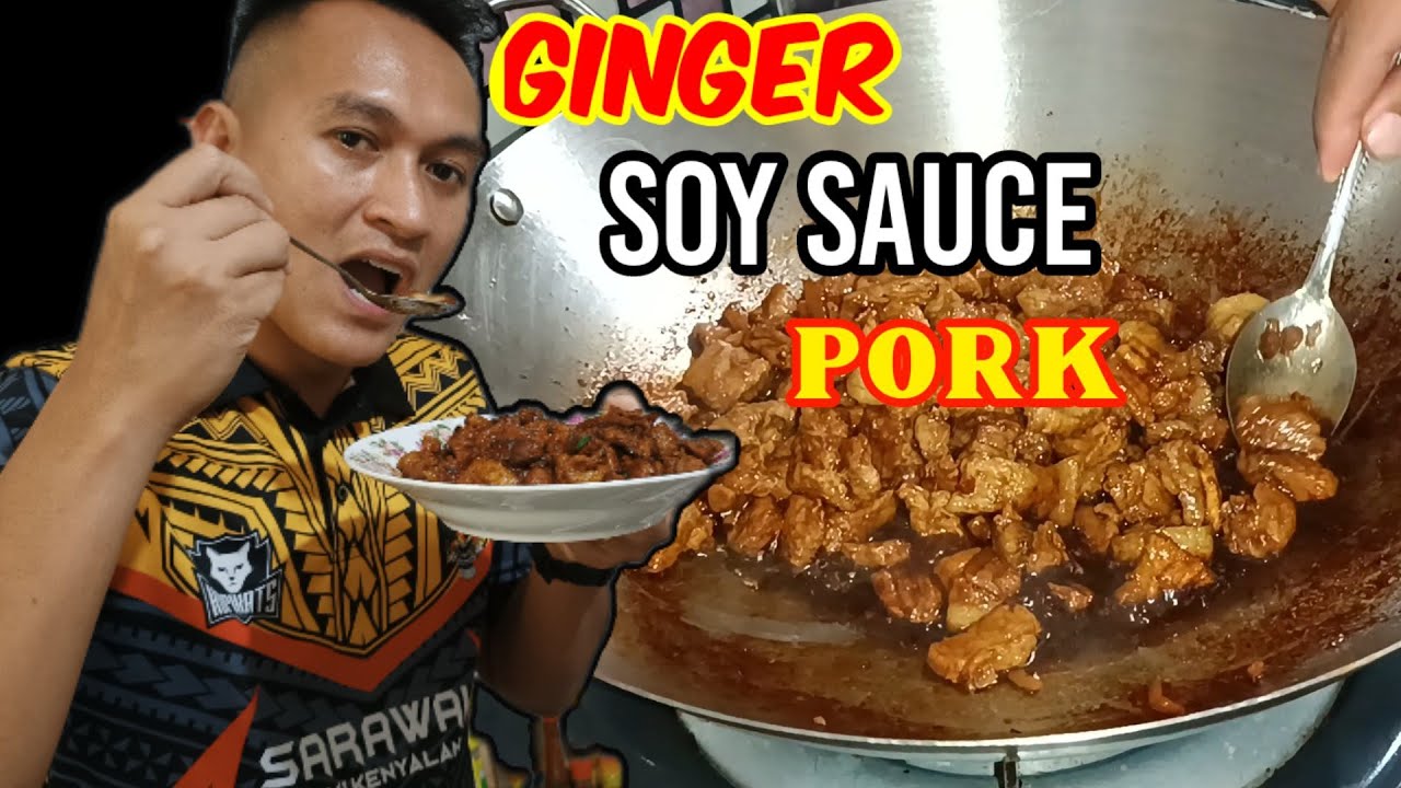 RESEPI DAGING BABI MASAK KICAP HALIA//PORK COOKED IN GINGER SOY SAUCE ...