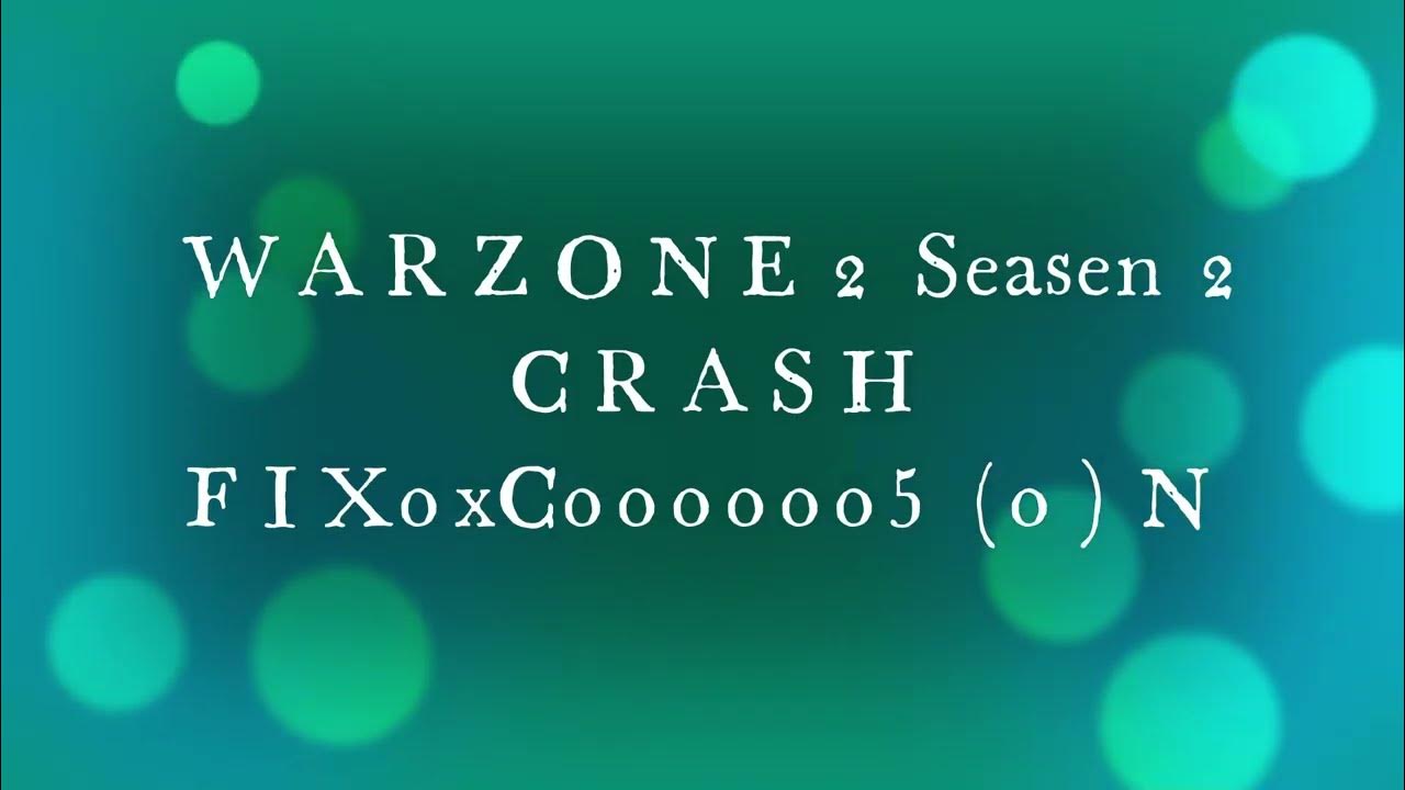 Warzone 2 Season 2 Crash FIX 0xC0000005 (0) N - YouTube
