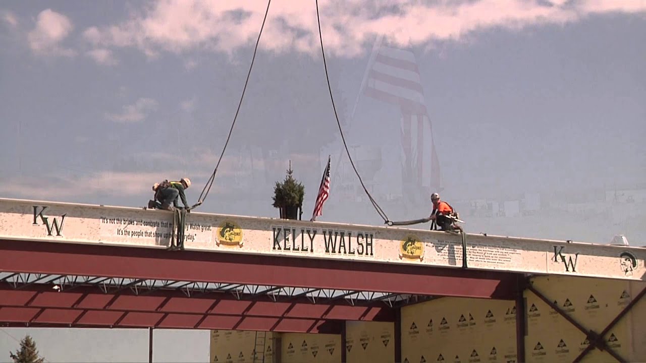 Kelly Walsh High School Beam Setting Ceremony - YouTube