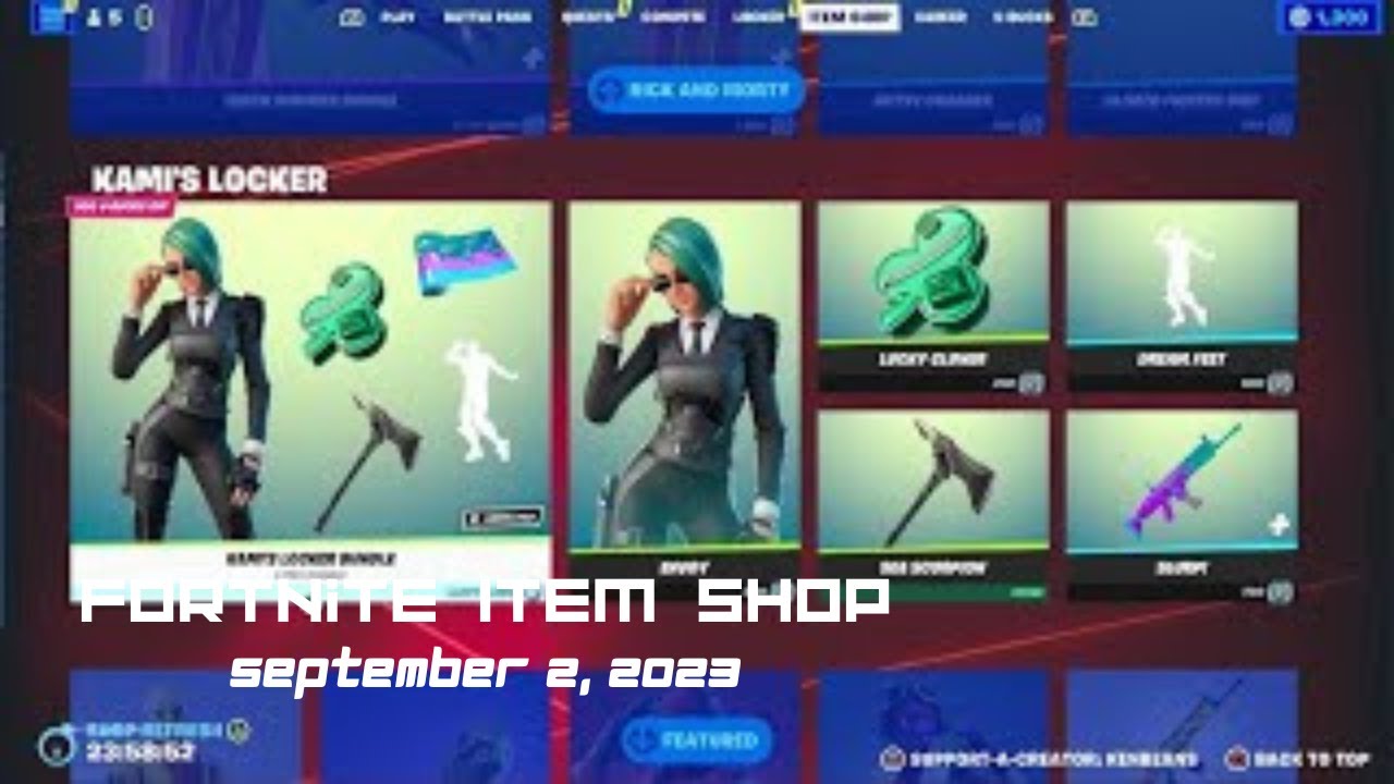 Fortnite Item Shop|September 2, 2023(New Kami's Locker Bundle) - YouTube