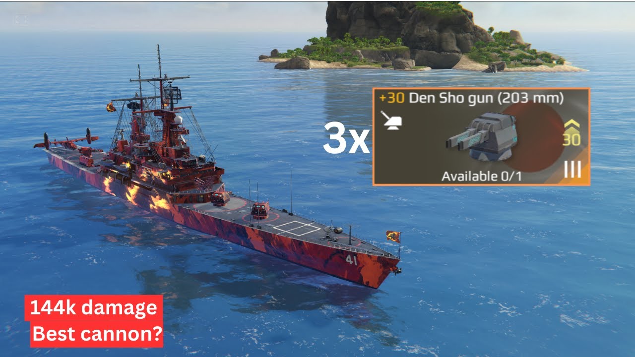 💀(3x)Den sho gun (203 mm) like a Battleship💯💯 - Modern warships - YouTube