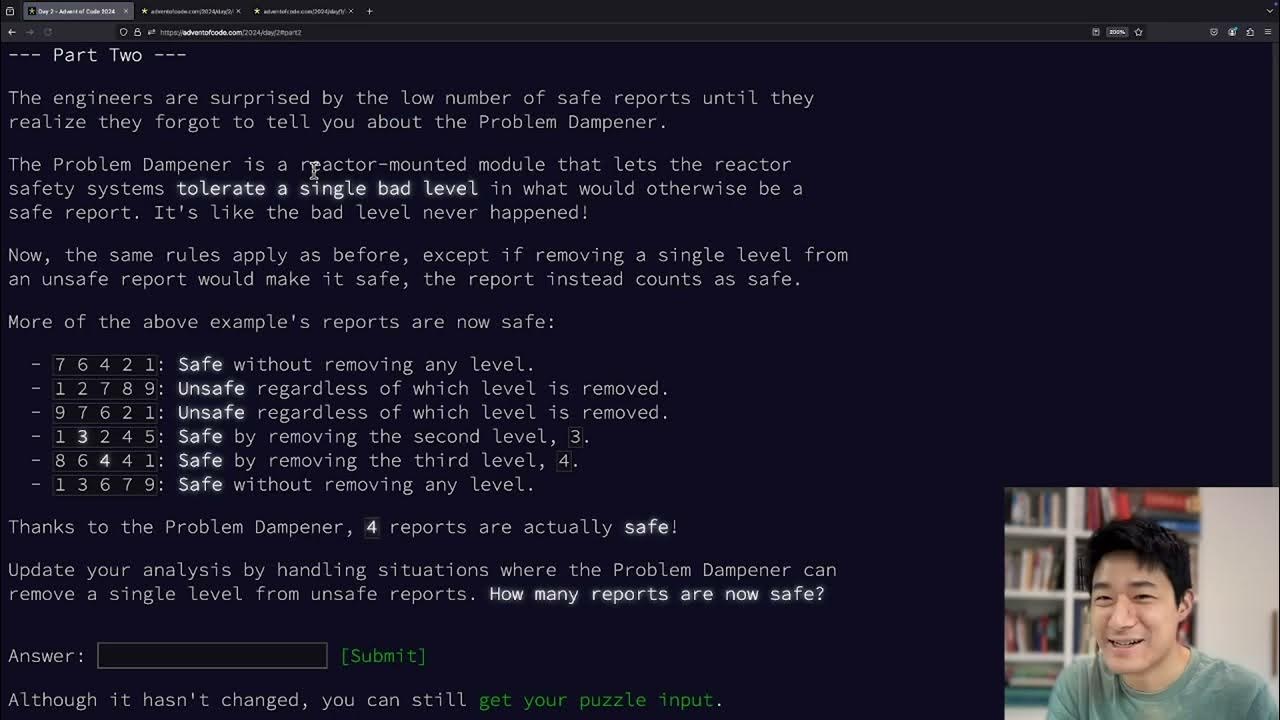Advent of Code 2024 Day 2 Python Solution Explained - YouTube
