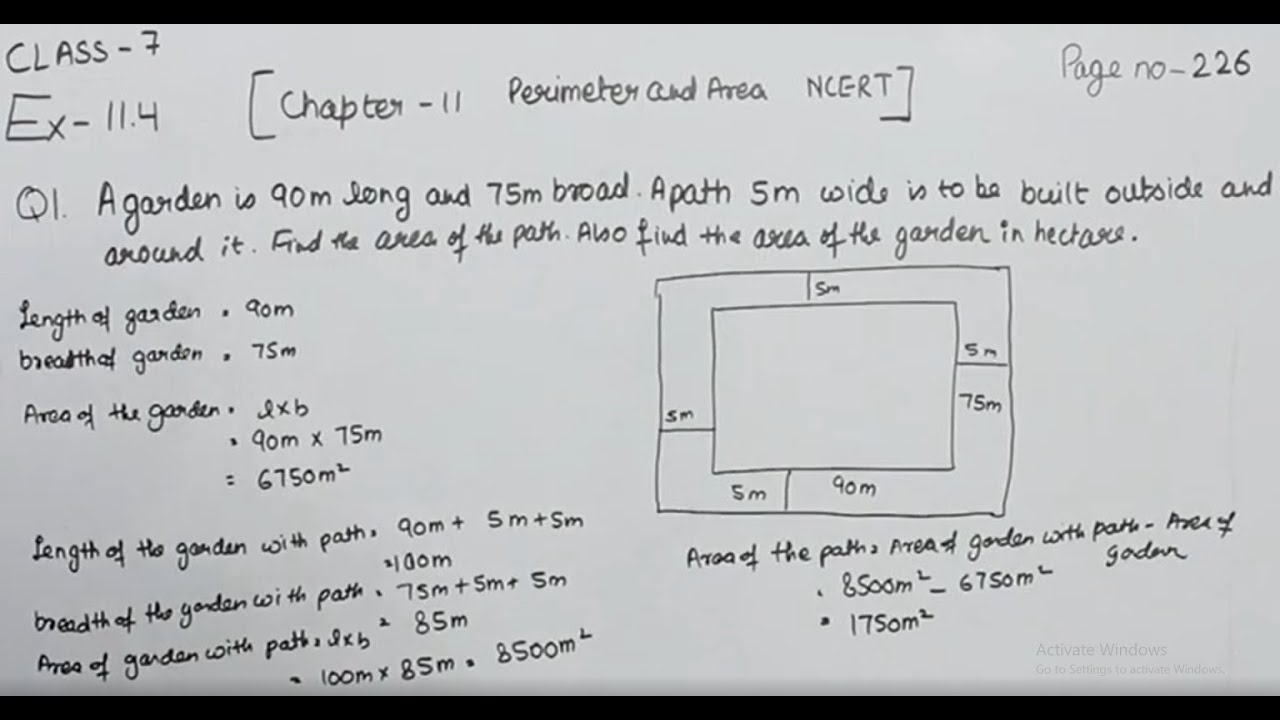 Class 7 Question 1 Ex 11 4 Perimeter And Area Chapter 11 Maths class-7-question-1-ex-11-4-perimeter-and-area-chapter-11-maths
