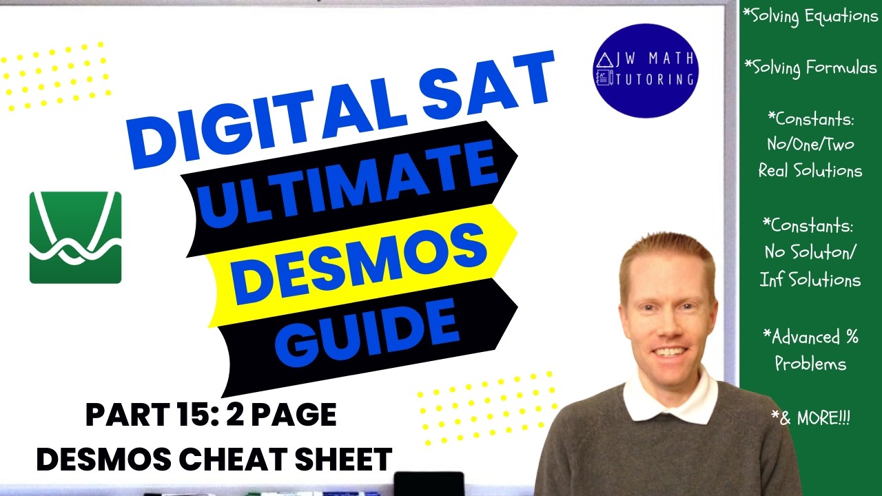 Ultimate Desmos Guide to Digital SAT Math-Part 15: 2 Page Desmos Cheat ...
