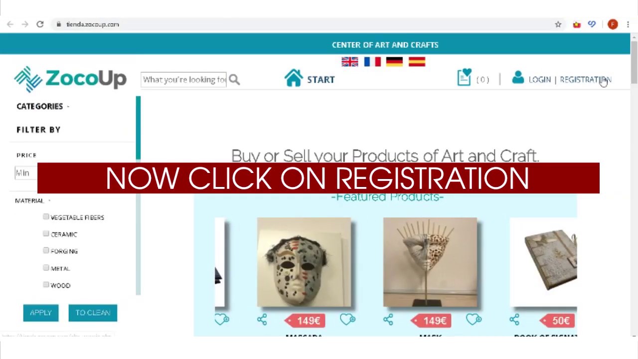 How to register ZocoUp account, art and craft marketplace - YouTube