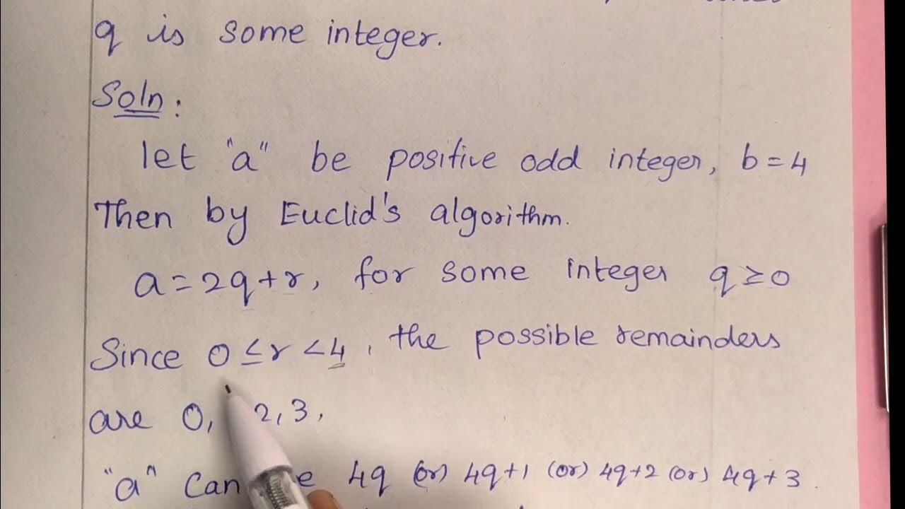 Show that any positive odd integer is of the form 4q + 1 or 4q + 3 || class 10 chapter1 ...