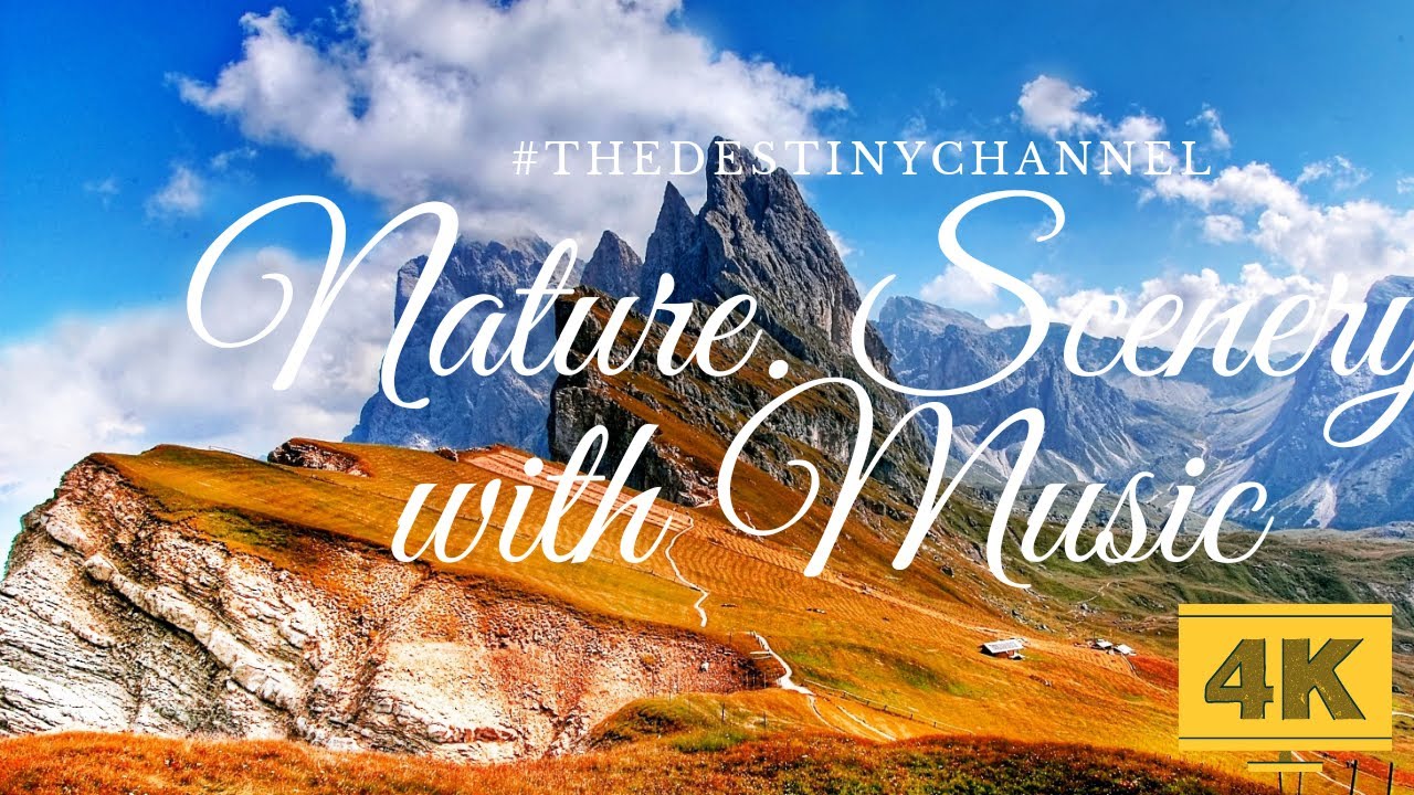 relaxing music with amazing nature scenery with 4K, stress relief music ...