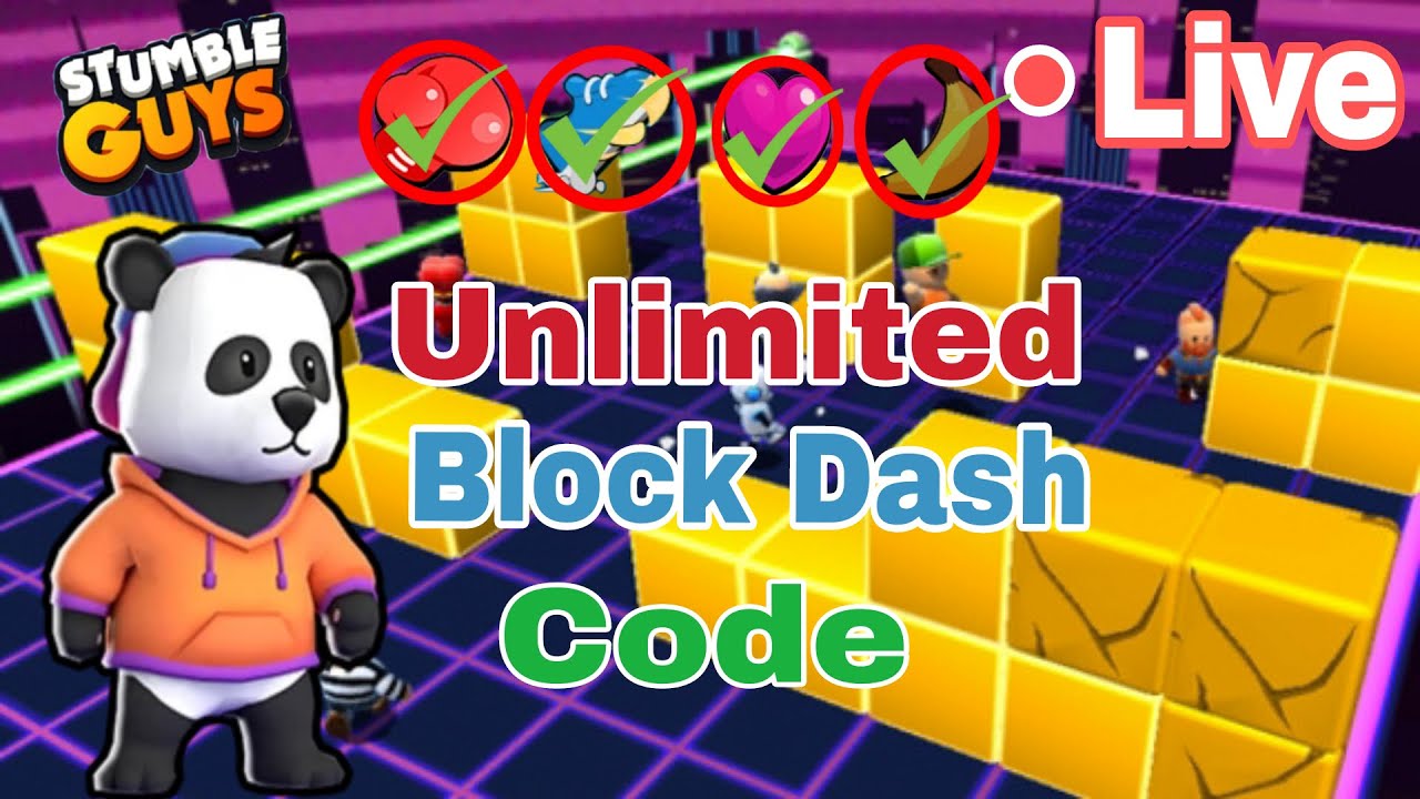 🔴Live Stumble Guys Block Dash Map 🔥 Unlimited Bd codes 🔥 - YouTube