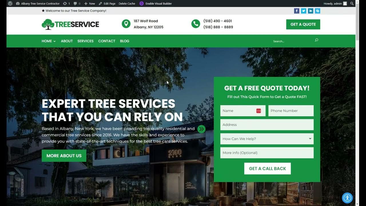 the ai web agency tree services website portfolio demonstration - YouTube