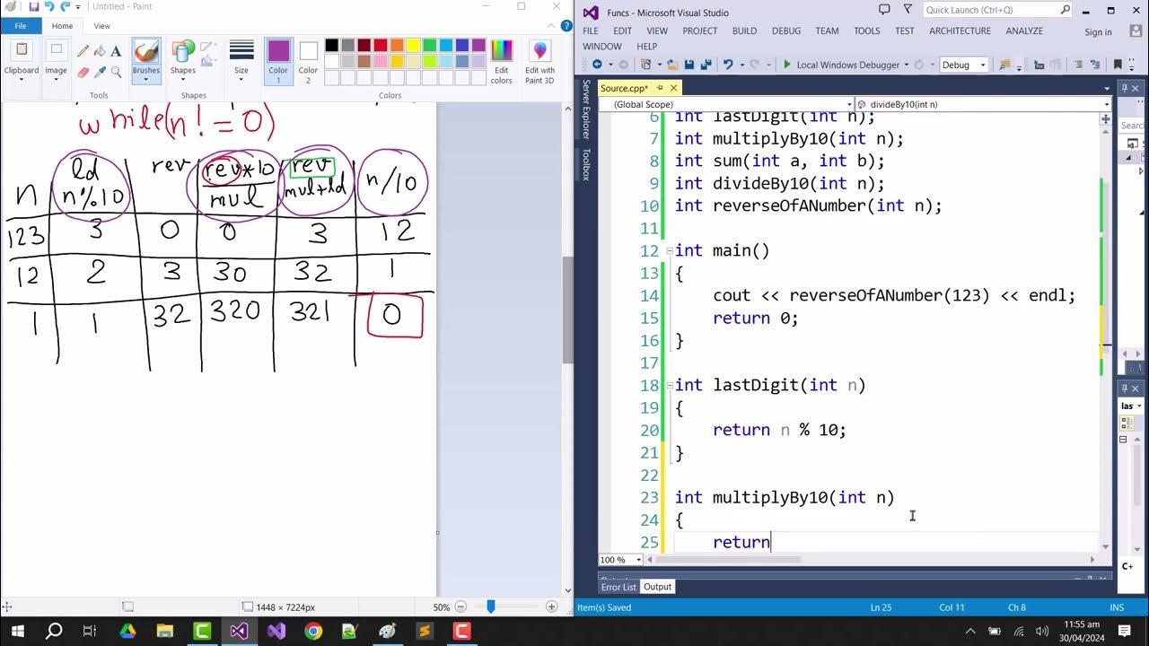 32. PF - C++ Code to Reverse a Number | Divide and Conquer | Part 2 - YouTube