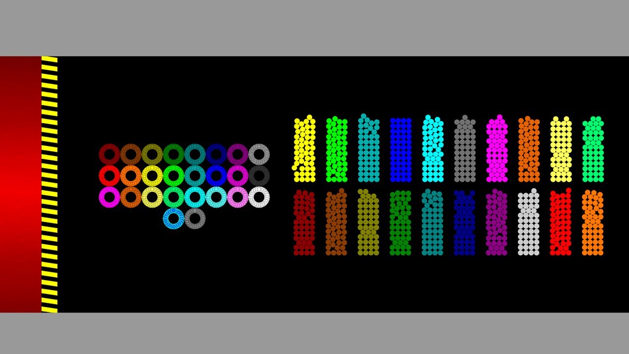 Rainbow Marble + Ring Survival Race in Algodoo - YouTube