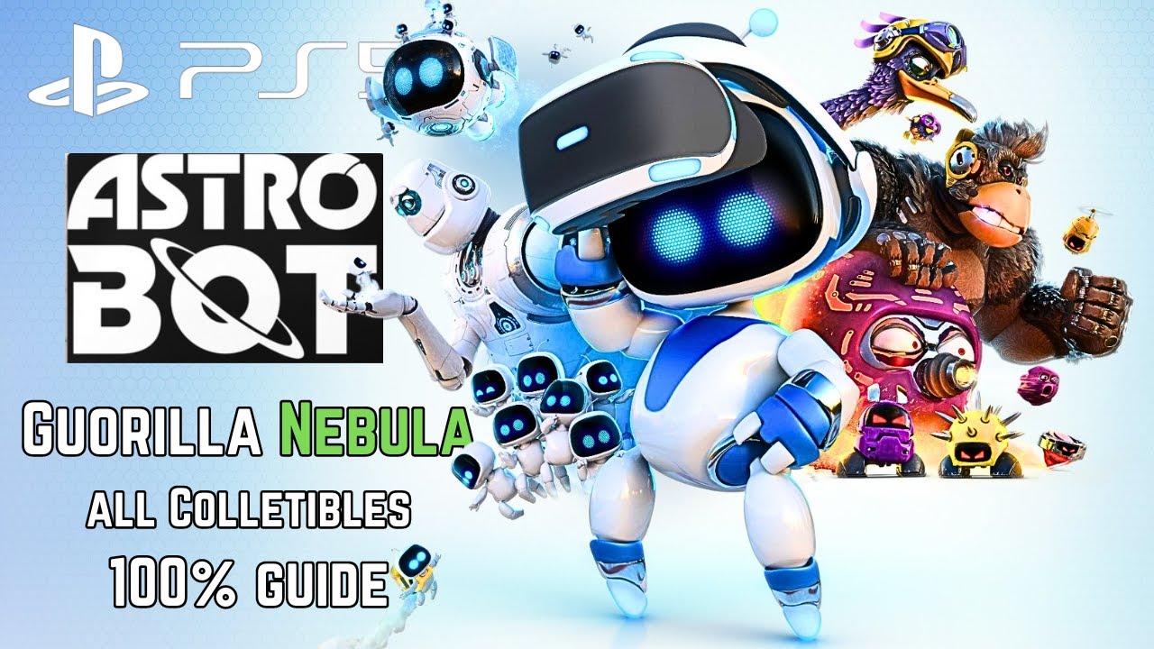 Astro Bot: Guorrilla Nebula (W1) | 100% Guide (All Golden flags, Puzzle ...