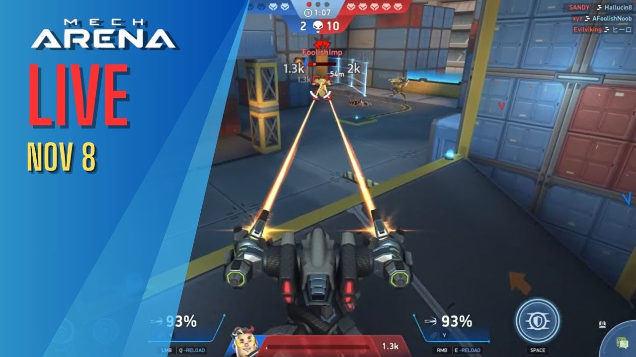Live Mech Arena | Nov 8 #PKGameAndApps #mecharena - YouTube