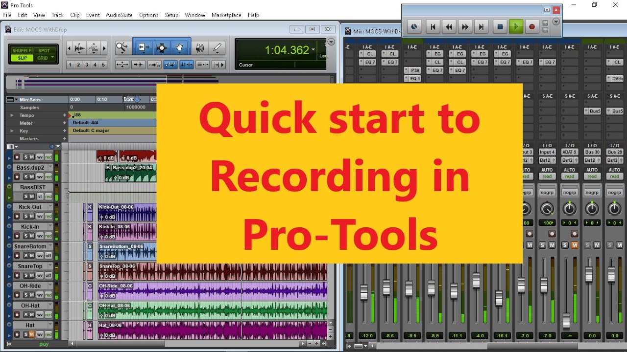 E01 Quick Start How to Guide for Home Studio Recording with ProTools - YouTube