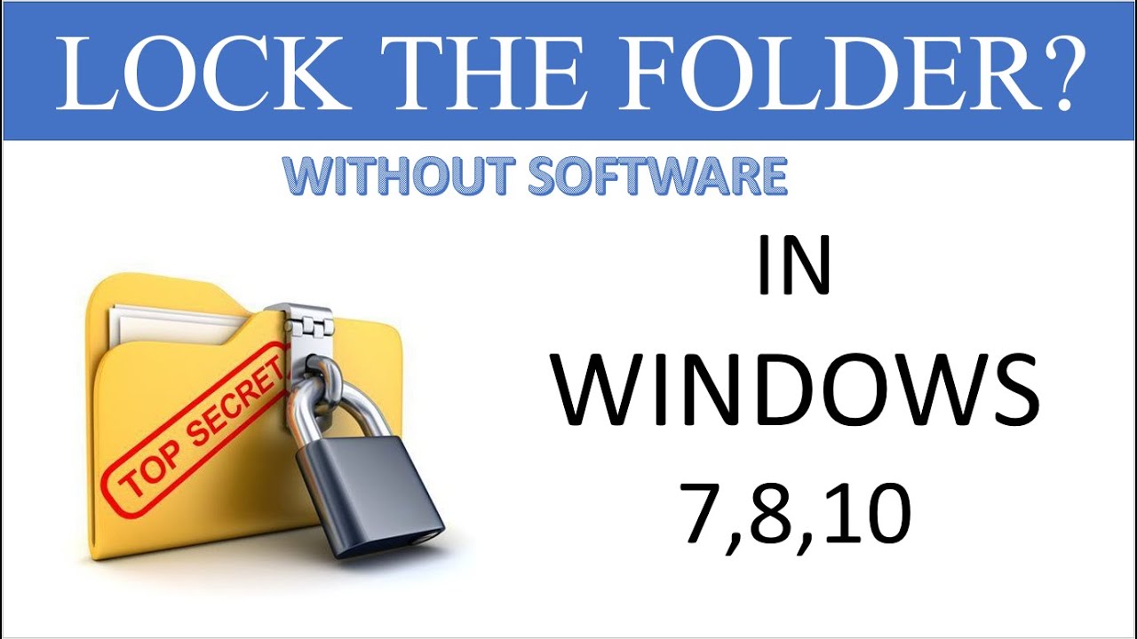 कंप्यूटर Folder Lock कैसे करे? How to lock the folder - YouTube