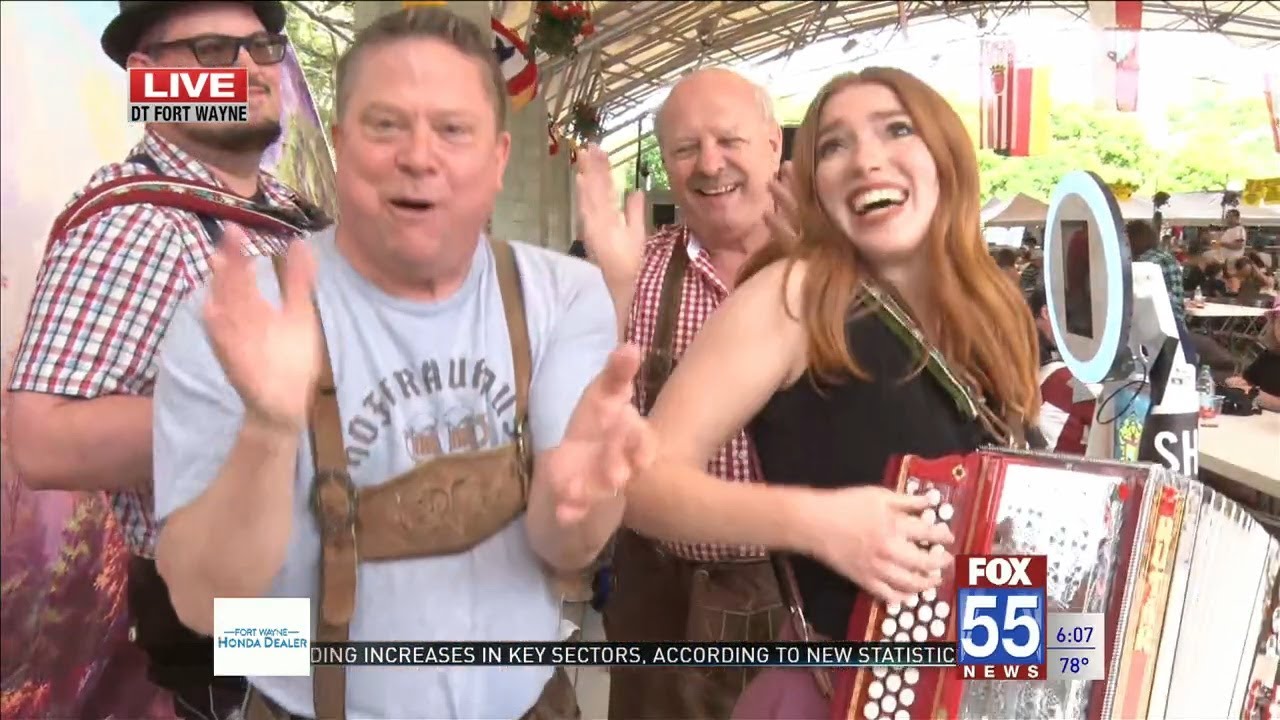 FOX 55's Briana Byus learns to play the button box at Germanfest - YouTube