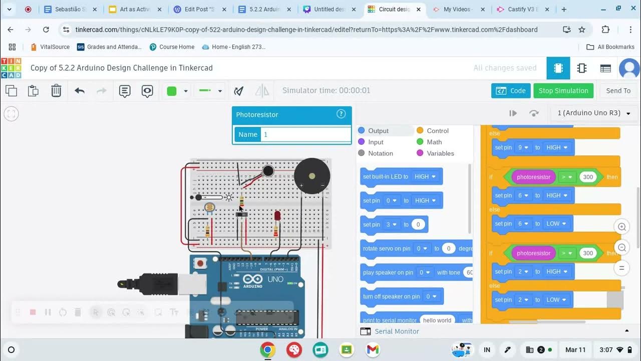5 2 2 Arduino Design Challenge in Tinkercad - YouTube