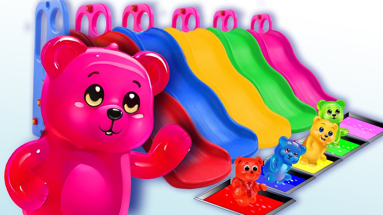 Colors Slides playing "Gummy Bears" | Fun Learning Video for Kids - YouTube