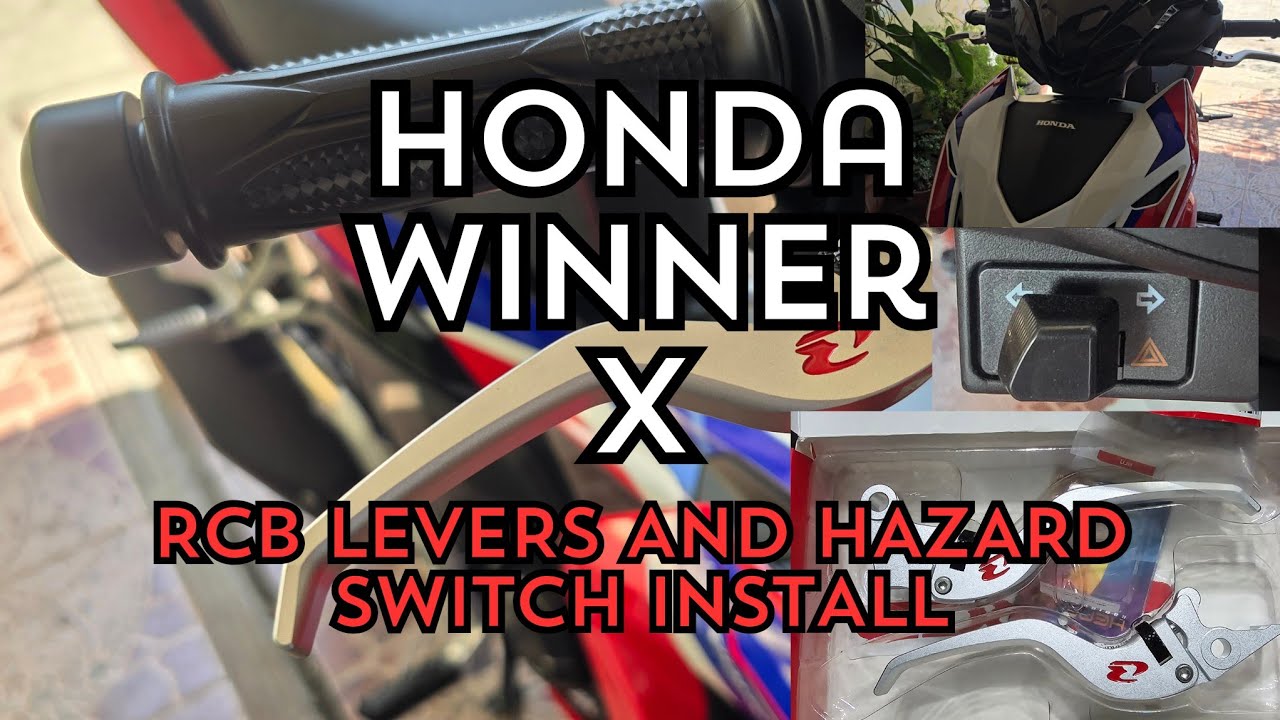 RCB Levers and Hazard Switch Installed sa Honda Winner X! - YouTube