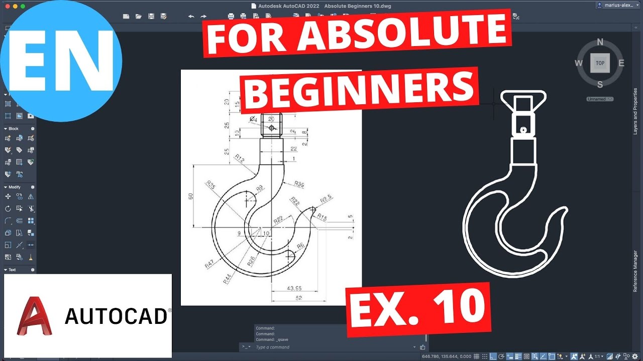 AutoCAD 2021 | For Absolute Beginners | No Knowledge Needed | Exercise ...