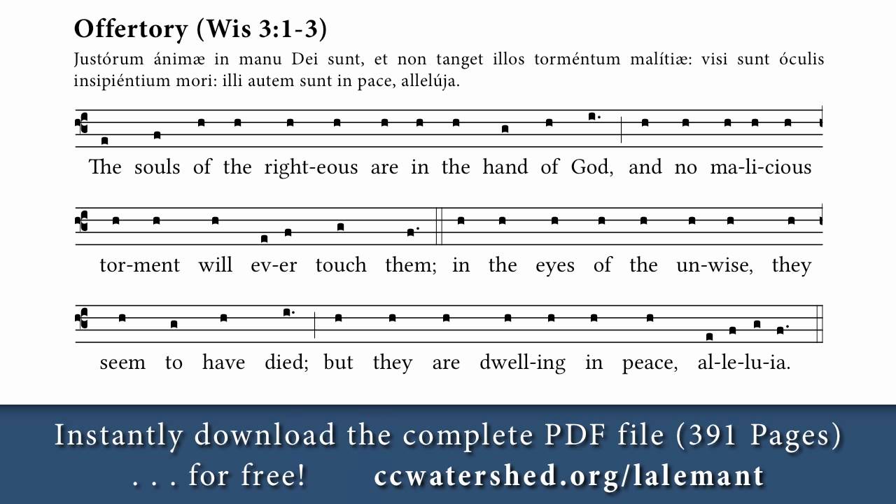 Lalemant Propers, Offertory Example, Simple English Psalm Tones - YouTube