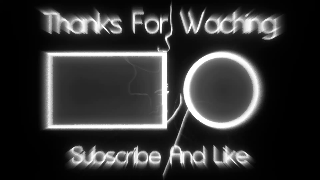 Outro Template | Black and White - YouTube