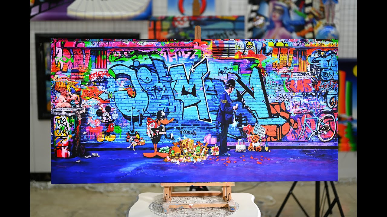 Graffit 2, Canvas art, 120 x 60 cm by Jaman art, - YouTube