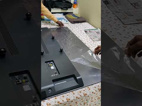 How to remove LG OLED55C8PTA SCREEN PROTECTIVE FILM cover front and ...