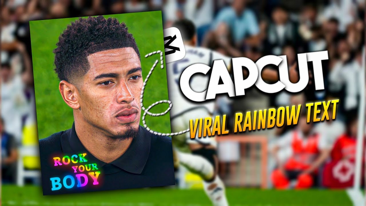 How to make viral rainbow text edit tutorial on capcut - YouTube