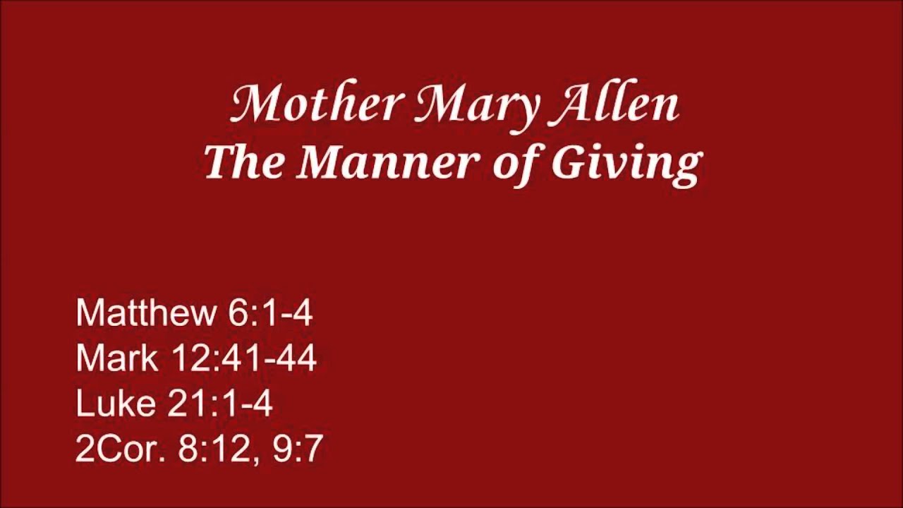 #907 Manner of Giving - YouTube