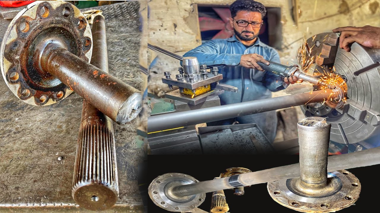 Amazing Reparing Process of Broken Truck Rear Axle | Quick and Easy ...