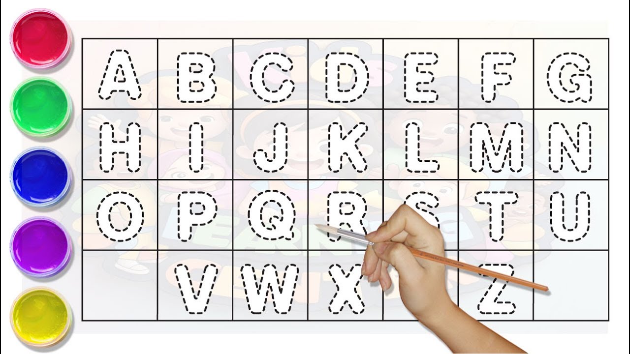 Learn to Write the Alphabet! Tracing & Coloring - YouTube