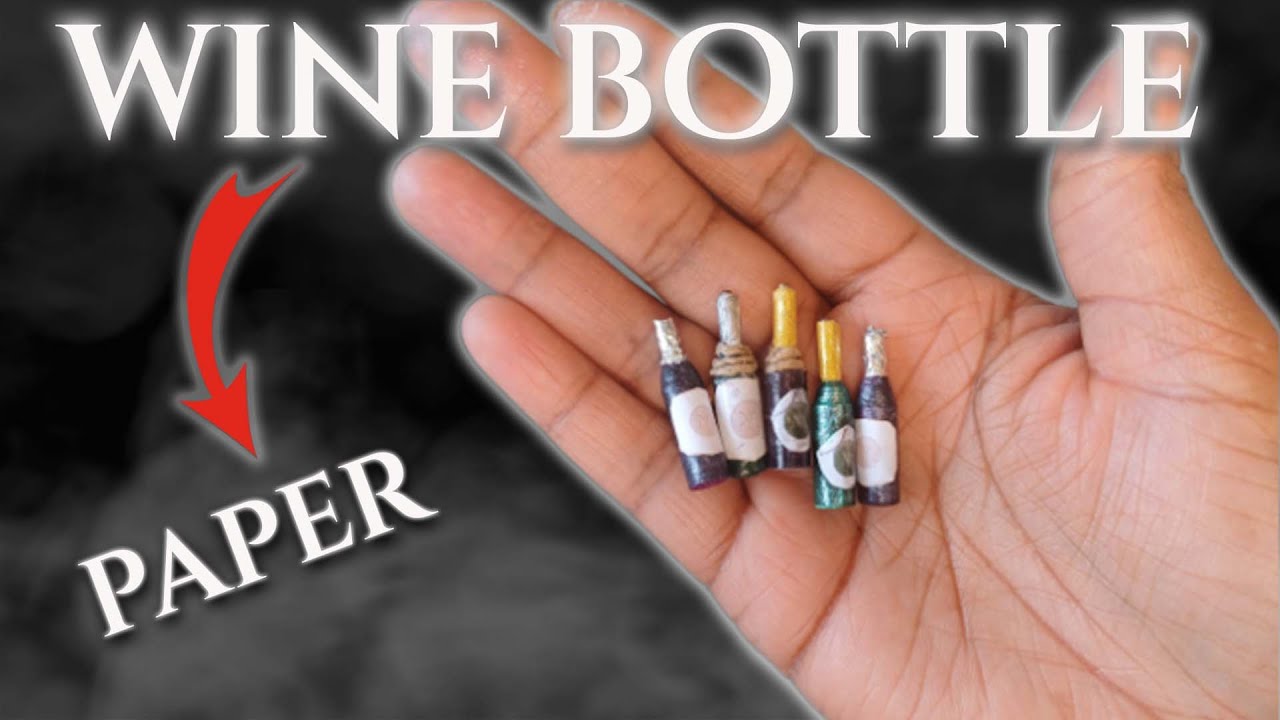 DIY Miniature Wine Bottles Using Only Paper No Resin From Scratch # ...