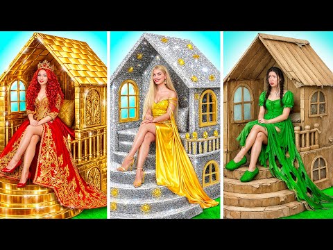 Harika Bir Bebek Evi İnşa Ediyoruz | Yoksul vs Gümüş vs Altın Mücadelesi Multi DO Girls