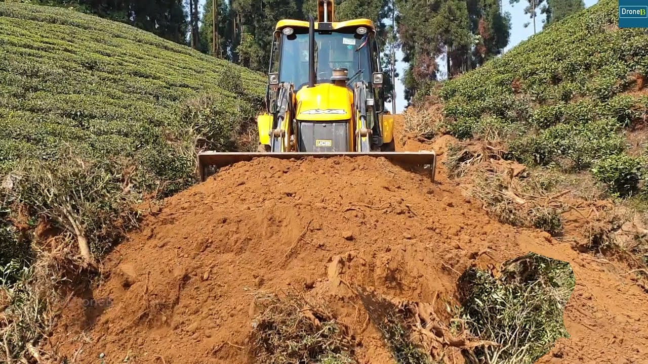 Opening NEW Road THROUGH the TEA FARM with JCB Backhoe - YouTube