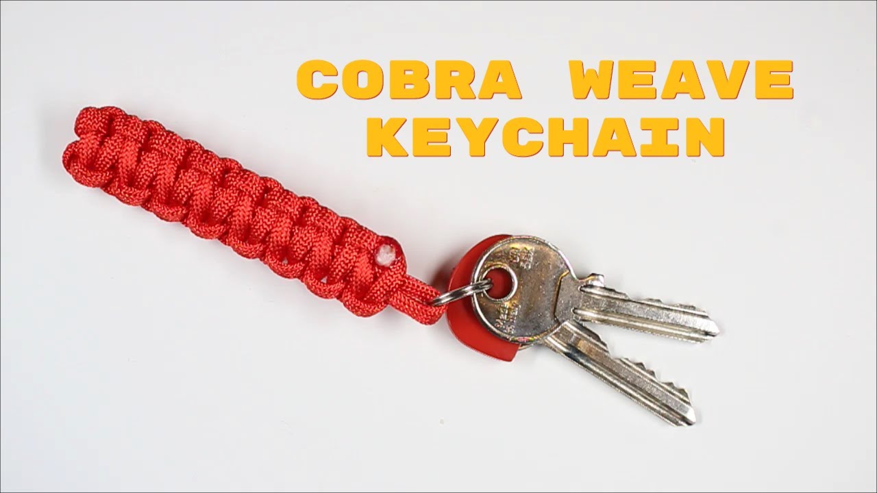 Easy To Make Cobra Weave Paracord Keychain - YouTube