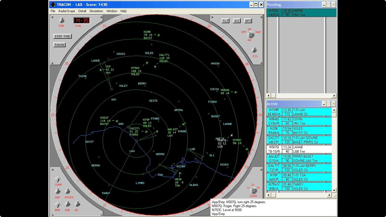 TRACON 1.20 Air Traffic Control Simulation - YouTube