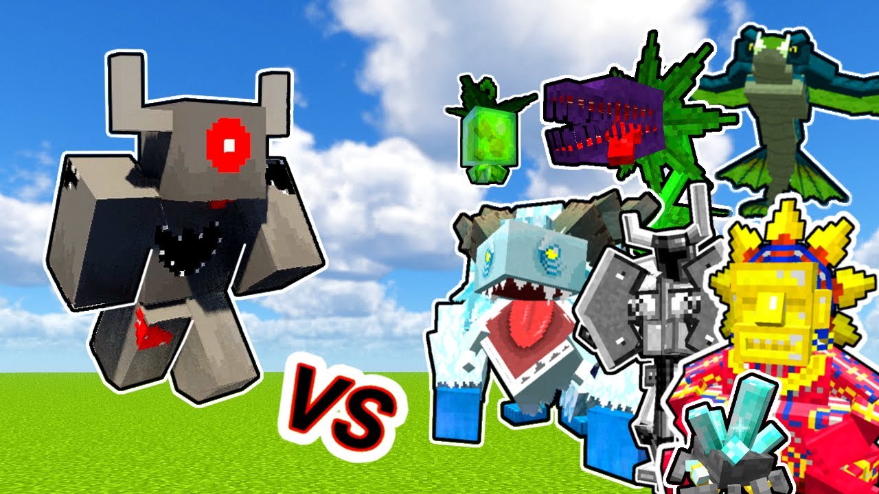 Omega Monster Vs. Mowzie's Monsters in Minecraft - YouTube