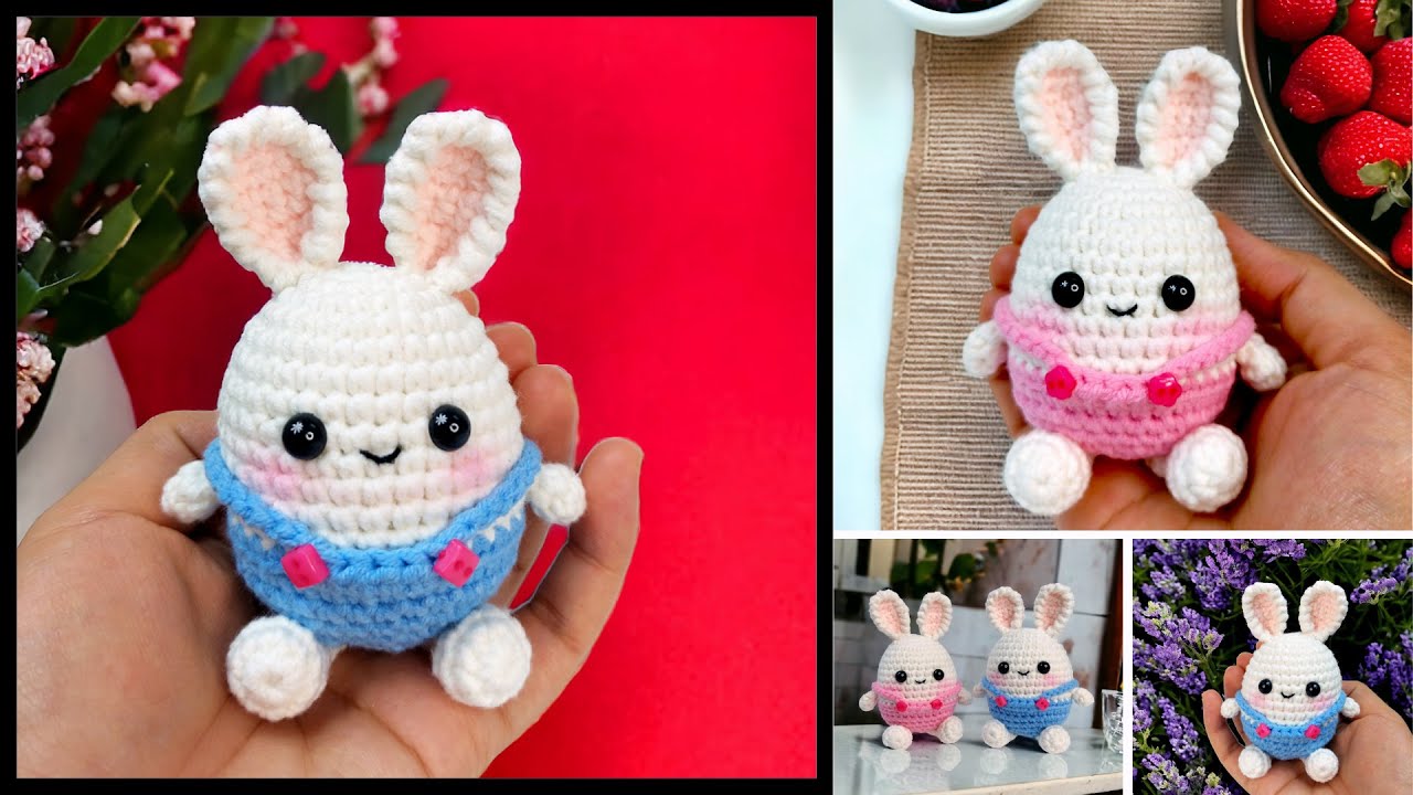 Crochet Bunny For Beginner - PART 2 - Cute Amigurumi Rabbit Free ...