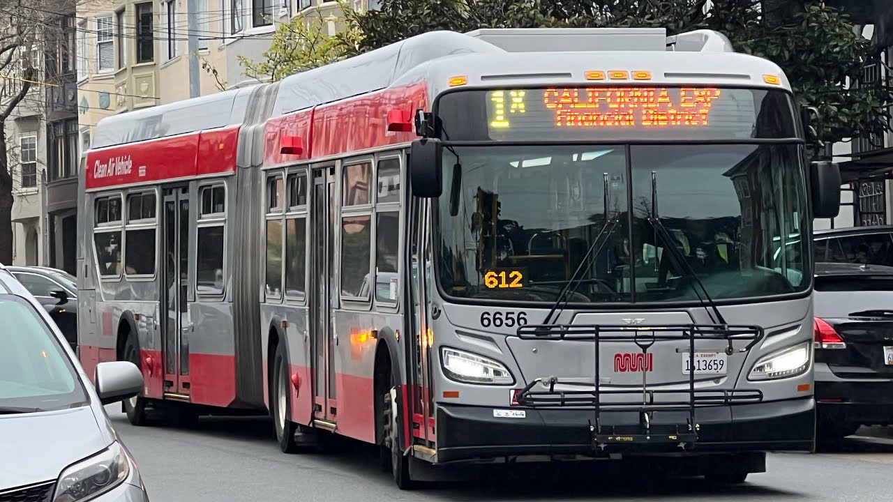 San Francisco MUNI 2017 New Flyer Xcelsior XDE60 6656 on route 1X ...