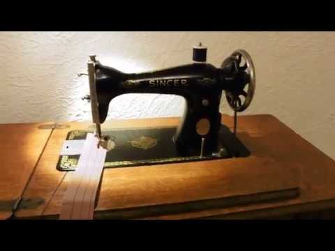 SINGER 15K TREADLE SEWING - YouTube