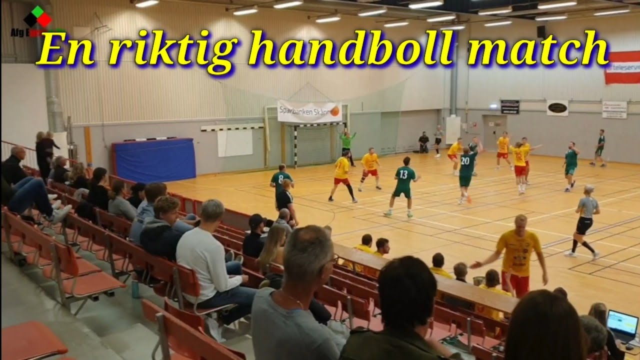 En riktig handboll match i Sjöbo | - YouTube