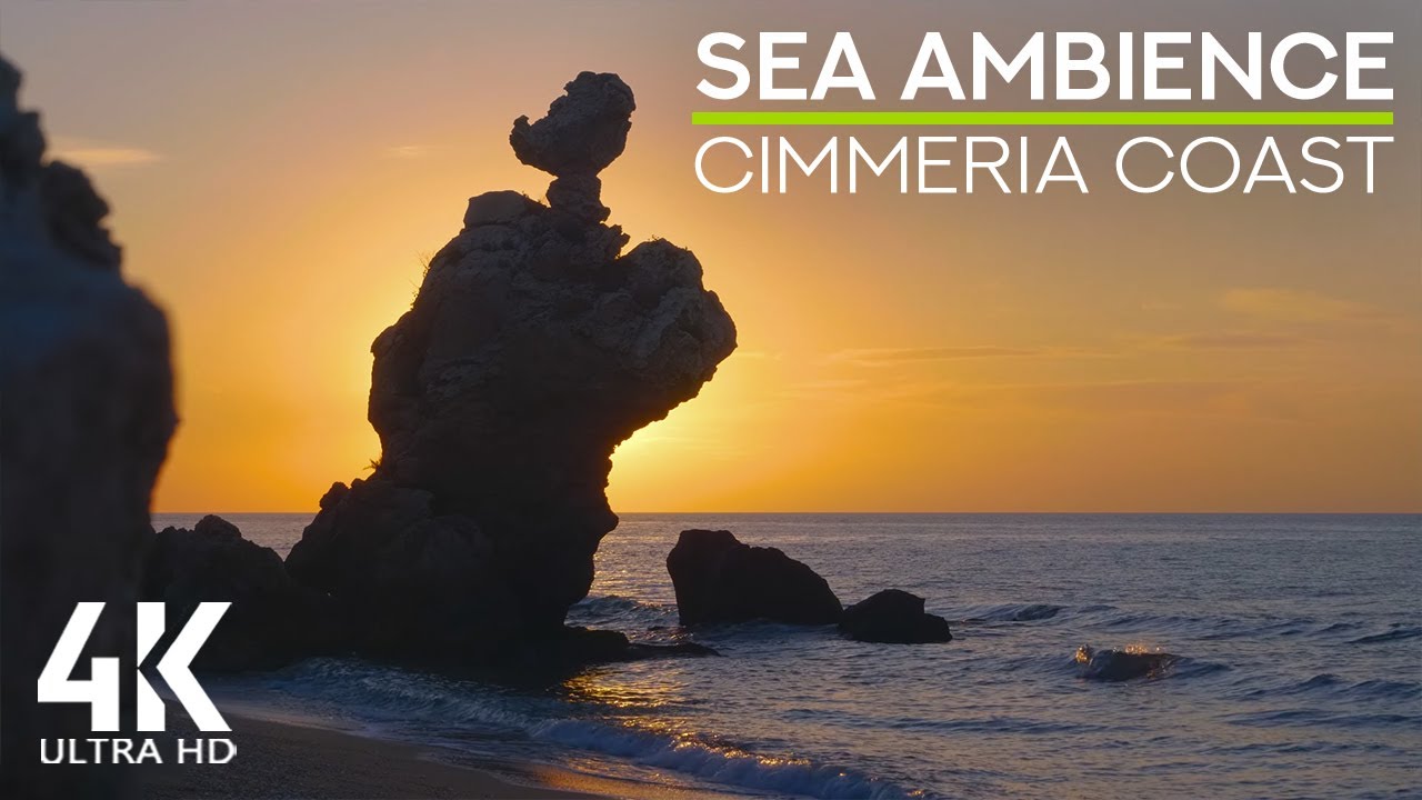 8 HRS Sea Ambience - 4K Hot Day by the Cimmeria Coast - Soothing Waves ...